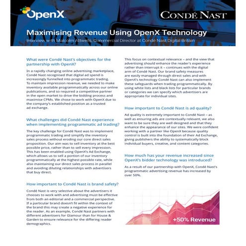 OpenX and Condé Nast Case Study | PDF