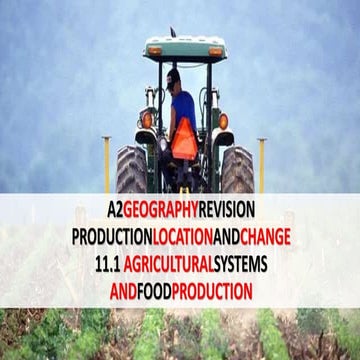 CAMBRIDGE GEOGRAPHY A2 REVISION - PRODUCTION, LOCATION AND CHANGE: 11.1 ...