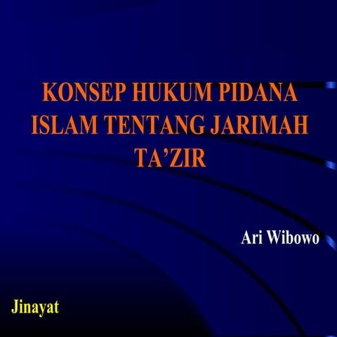jarimah ta'zir | PPT