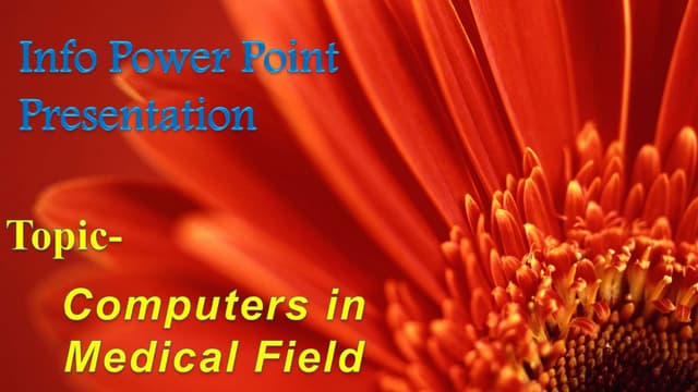Computers and medicine | PPT
