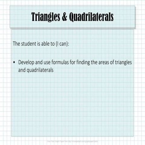 11.2 Area of Triangles and Quads | PDF