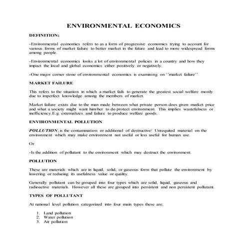 ENVIRONMENTAL ECONOMICS | DOCX