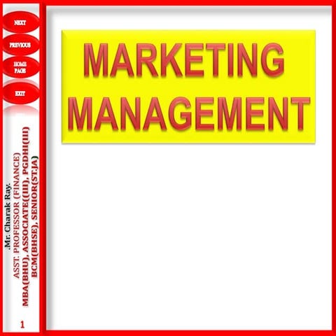 MARKETING MANAGEMENT | PPT