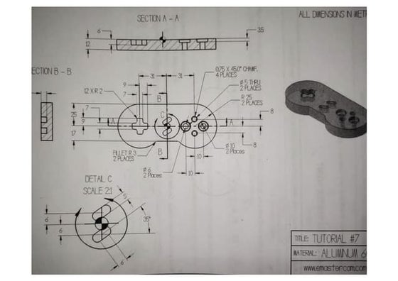 Mastercam Milling Tutorial 10 Drawing | PPT