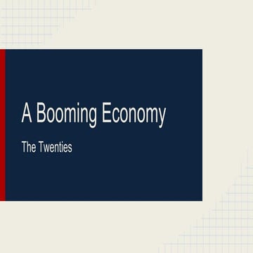 11-1 a booming economy | PPT