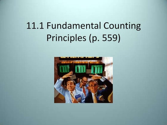 The Fundamental Counting Principle | PPT | Food & Drink