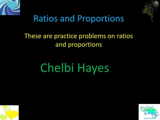 Ratios and proportions | PPT