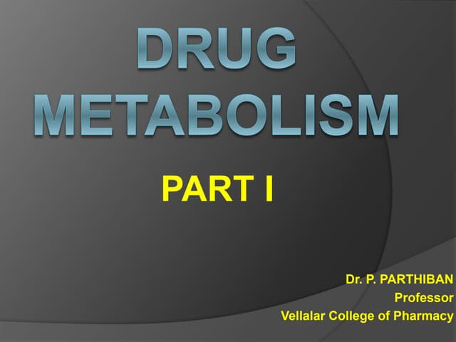 Drug metabolism Phase II reaction | PPTX