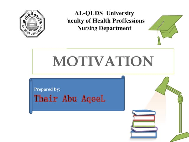 MOTIVATION IN HUMAN RESOURCE MANAGEMENT; | PPT