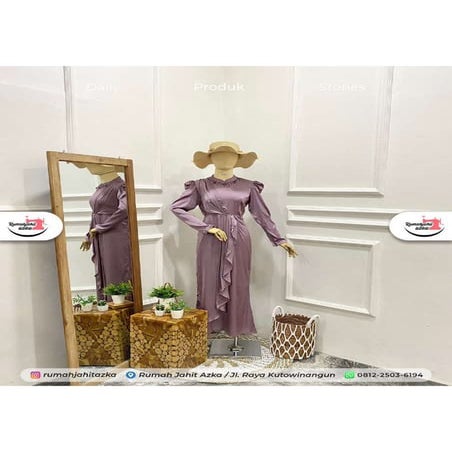 MODEL TRENDY! WA 081225036194, Dress Layer Depan Satin Premium by Rumah ...