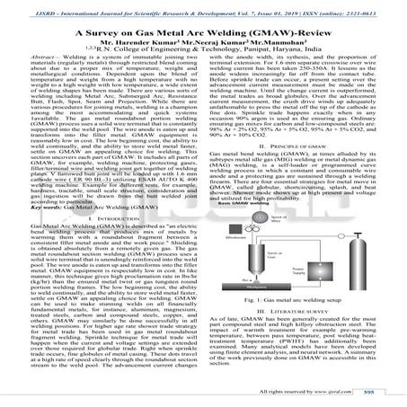 a survey on gas metal arc welding (gmaw) review | PDF