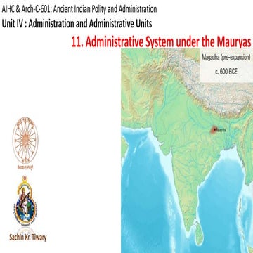 Administration System Under Maurya Dynasty | PPTX