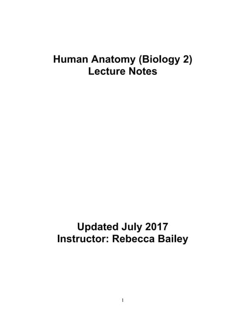 Unit1: Organisation of Human Body | PPTX