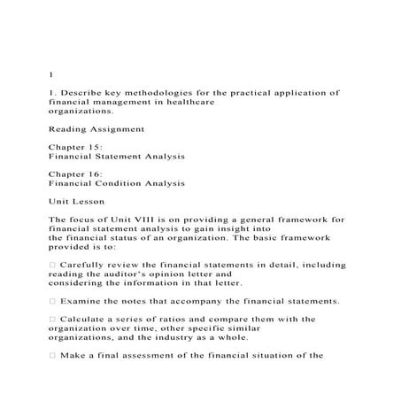 1 1. Describe key methodologies for the practical applicat.docx