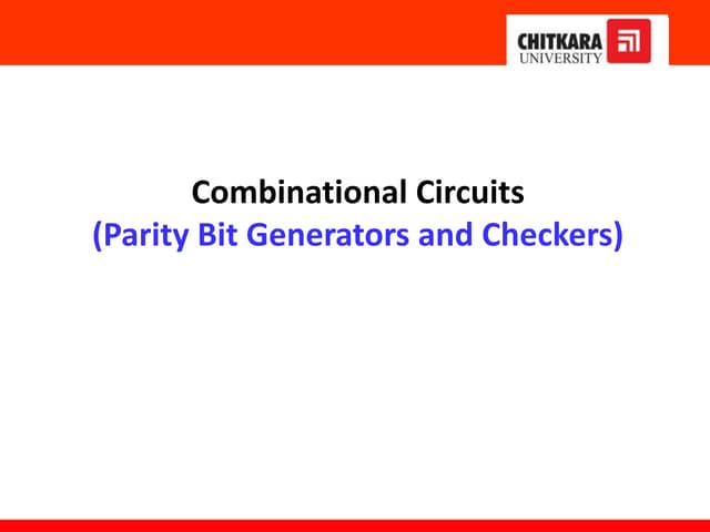 11 Parity Generatorcheckerpptx Programming Languages Computing