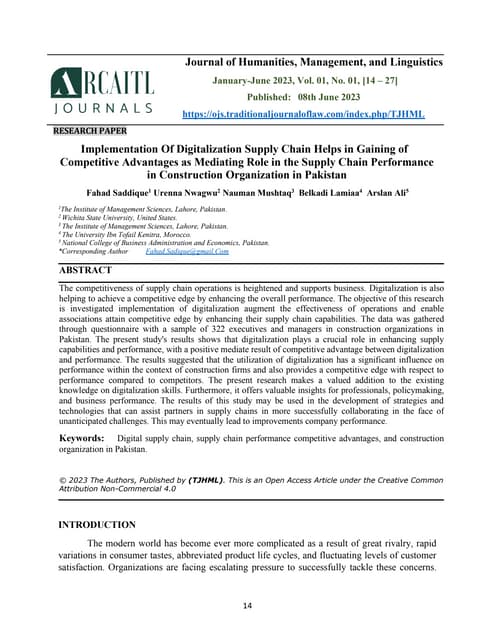 Impact of Green Supply Chain Management Practices on Environment Performance and Competitive ...
