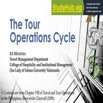11. Tour Operators Cycle | PDF