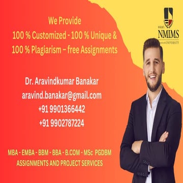 NMIMS PGDM Customized Projects NMIMS academic assistance | PDF