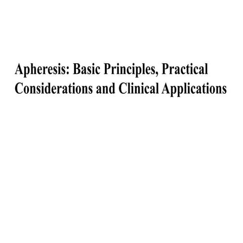 11. Lecture Apheresis by Riaz.pdf what is apheresis written precisely | PDF