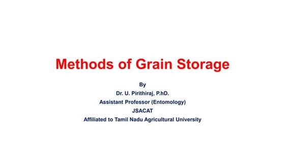 Traditional storage structures | PPTX | Agriculture | Industries