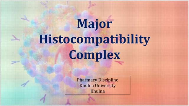 STRUCTURE AND FUNCTIONS OF MHC | PDF