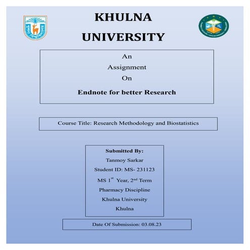 Endnote for better Research- : Research Methodology and Biostatistics ...