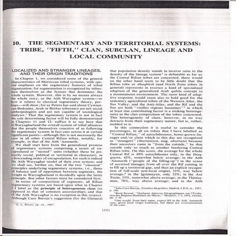 11. Aith Waryaghar : The Segmentary and Territorial Systems. Tribe ...