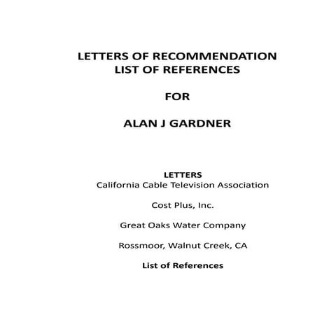 11 25-14 Alan Gardner Letters of Recommendation | PDF