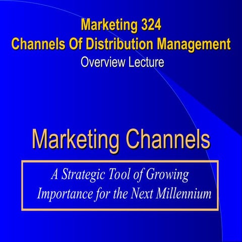 11. chanel of distribution.ppt (marketing) | PPT