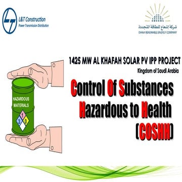 11. KHF-HSE-TI-001-COSHH for chemical handling | PPT