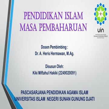 Pendidikan Islam Masa Pembaharuan Islam. | PDF