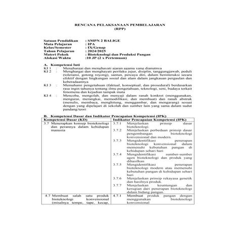 rencana pembelajaran penilaian (RPP) N 1 | DOCX