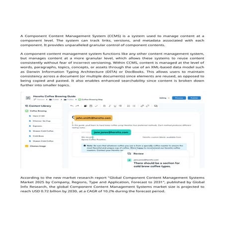 Component Content Management Systems Market Demand Analysis Report 2025 ...