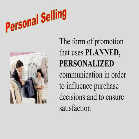 Personal selling | PPT