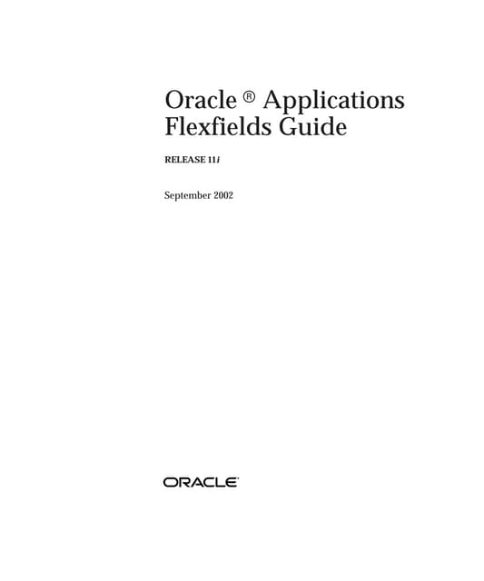 Understanding Flex Fields with Accounting Flexfields(Chart of Accounts) in Oracle Apps | PDF