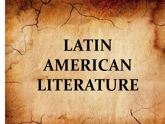 Latin american Literature | PPTX