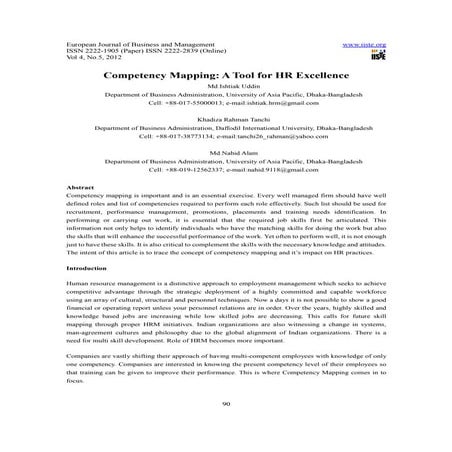 11.competency mapping a tool for hr excellence | PDF