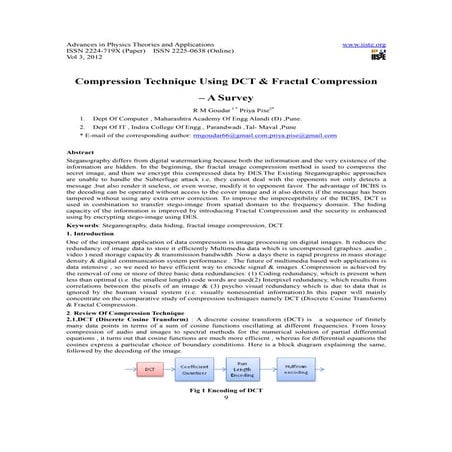 Pression Technique Using Dct Fractal Compression Pdf 