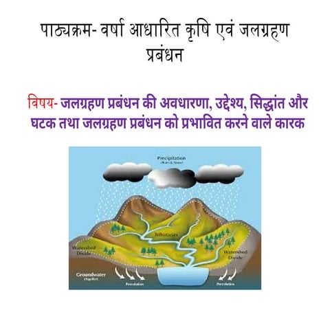 11- concept objective principles and components of watershed management ...