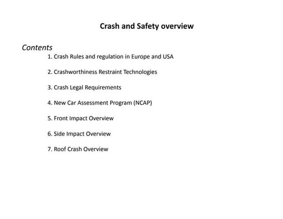 Full Frontal Crash Test | PPTX