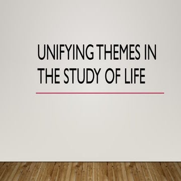 Unifying Themes in the Study of Life | PDF