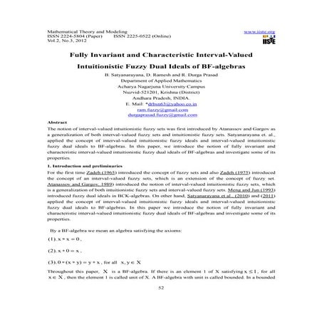 11.fully invariant and characteristic interval valued intuitionistic fuzzy dual ideals of bf | PDF