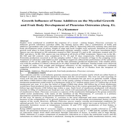 11.growth influence of some additives on the mycelial growth | PDF