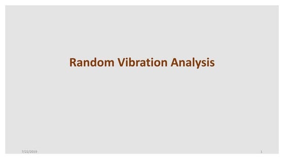 Random vibration | PPTX