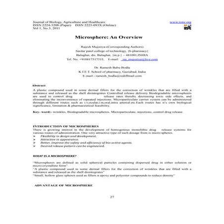 Microspheres | PPTX