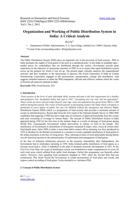 Public Distribution System | PPTX