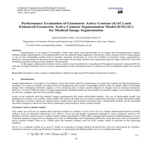 11 Performance Evaluation Of Geometric Active Contour Gac And
