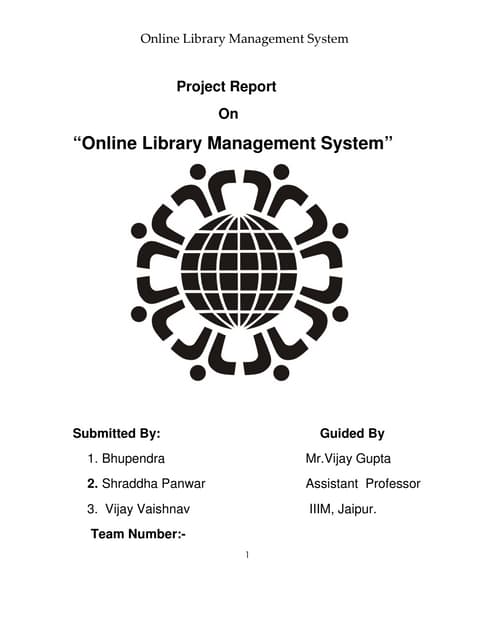Project proposal of Library Management System. | PDF