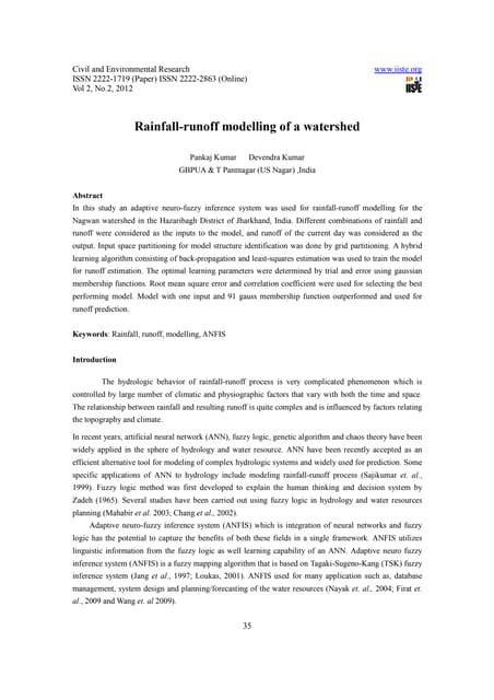 RAINFALL RUNOFF MODELLING USING HEC-HMS | PPTX
