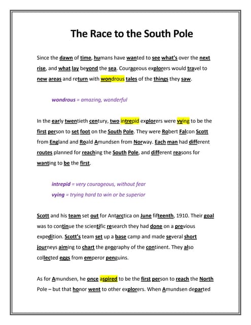 Race To The Pole | PPT